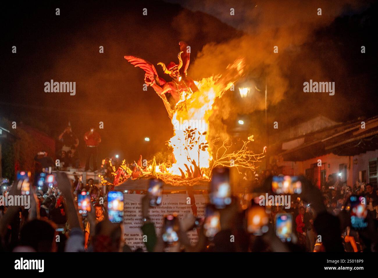 La Quema del Diablo - Burning of the Devil, Antigua Guatemala Stock ...