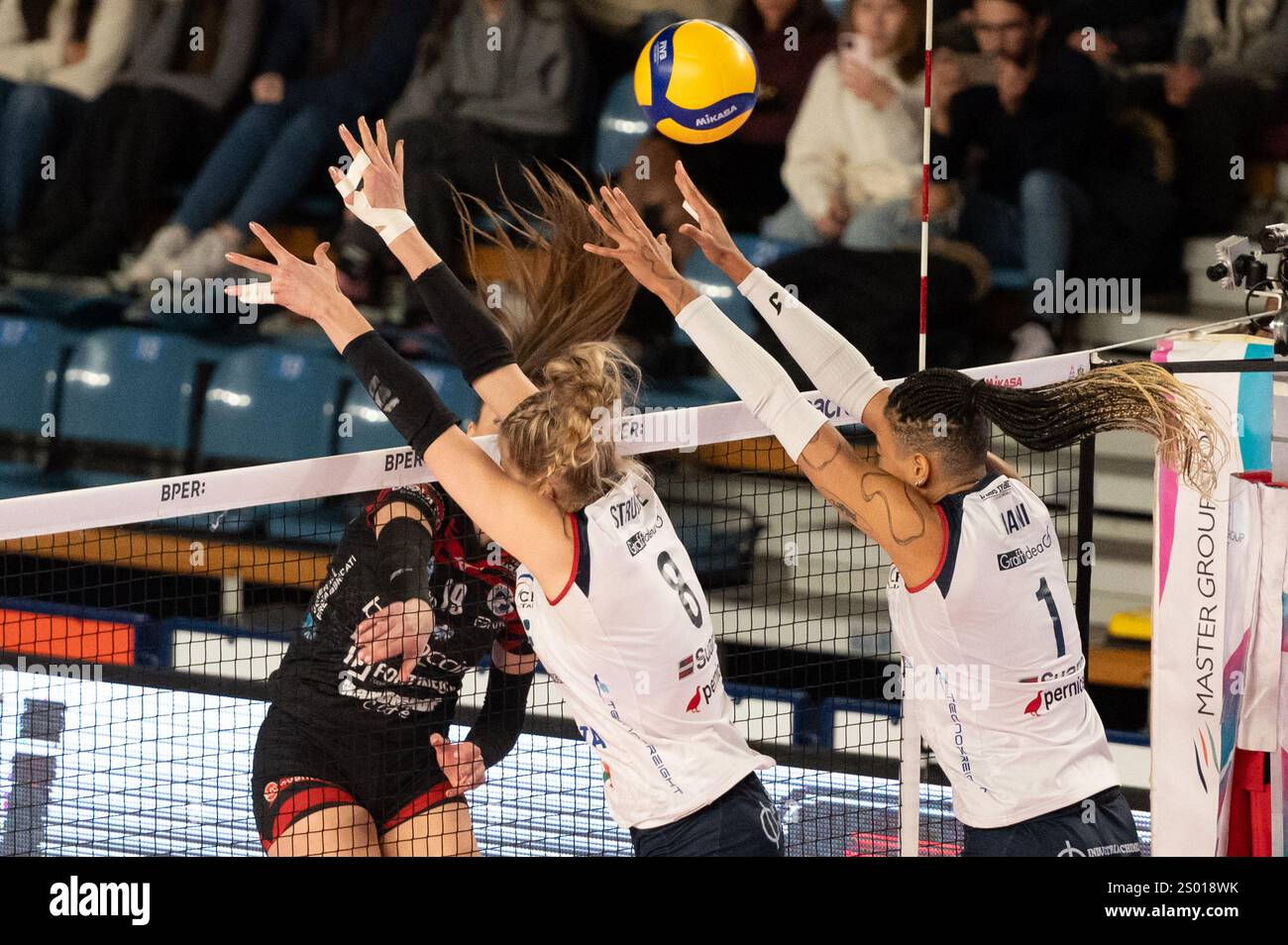 Volley Bergamo 1991's block during Volley Italian Championship Serie A ...