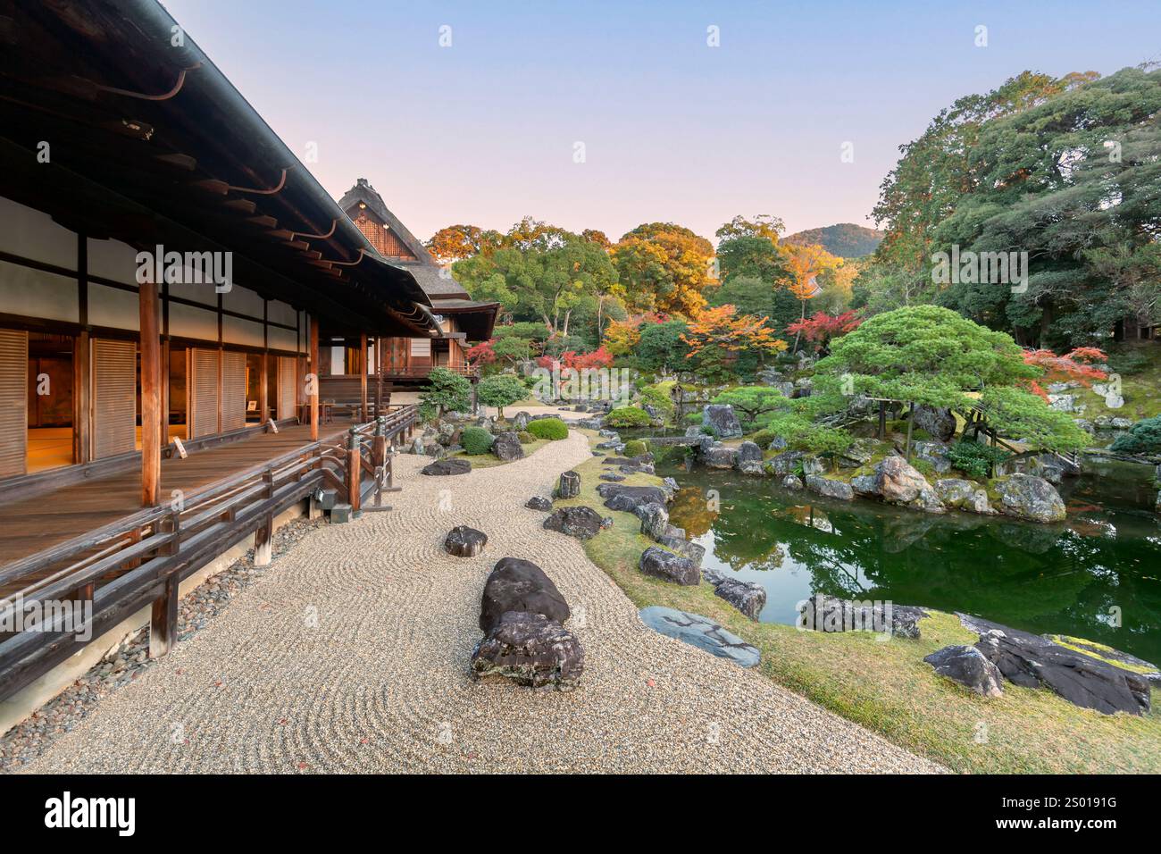Zen garden in the temples of Kyoto. World Heritage Site. Japan Stock ...