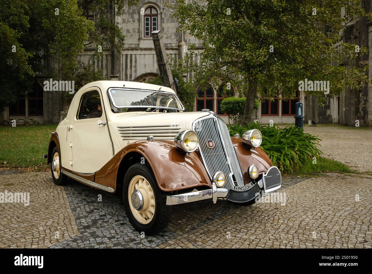 Lisbon, Portugal - Oct 15, 2023: Wide shot of vintage Renault ...