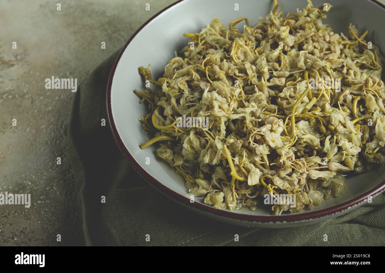 Jonjoli, Colchian klekachka, Georgian appetizer, pickled jonjoli, no ...