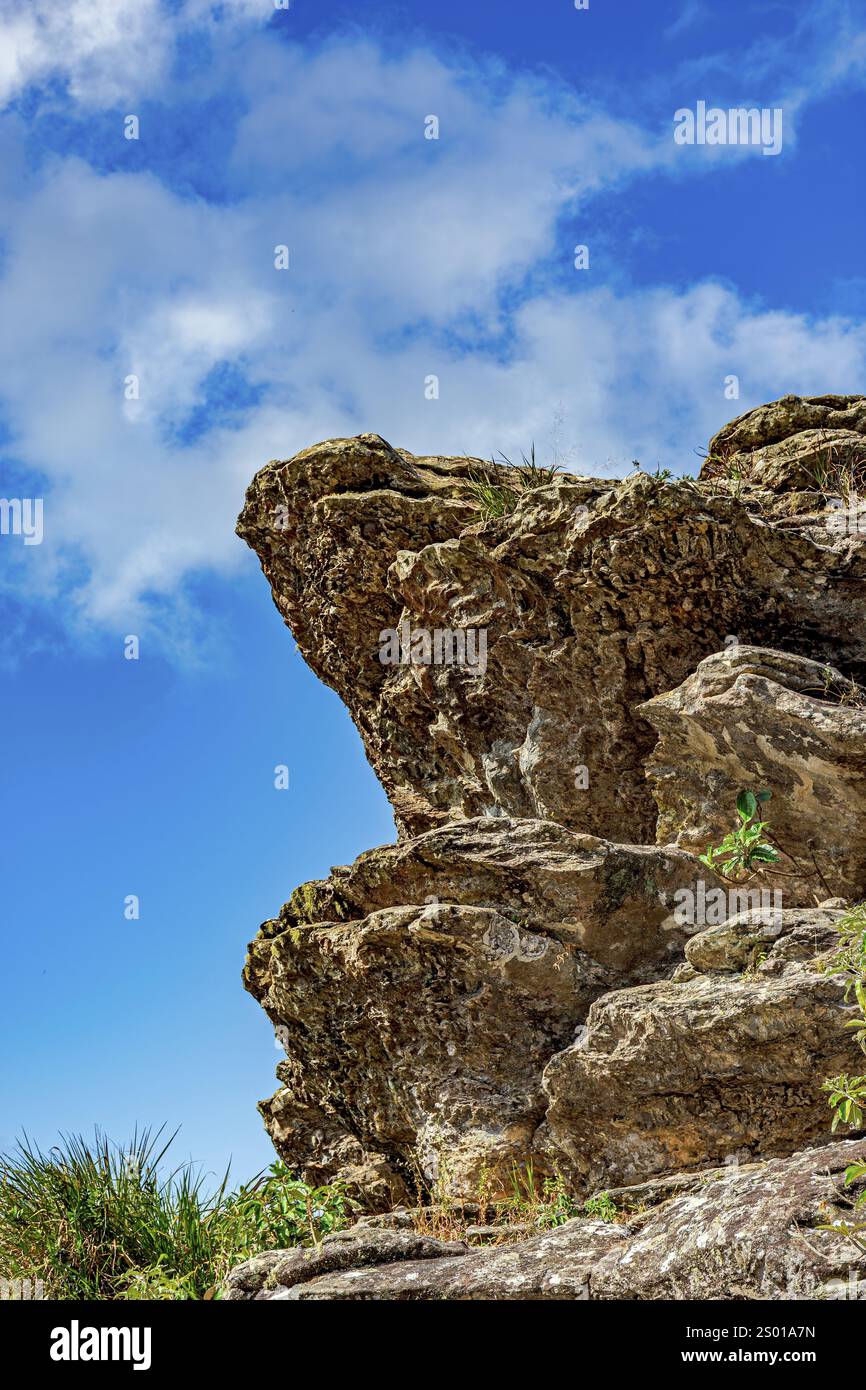 Typical rock formation of the mountains of the state of Minas Gerais ...