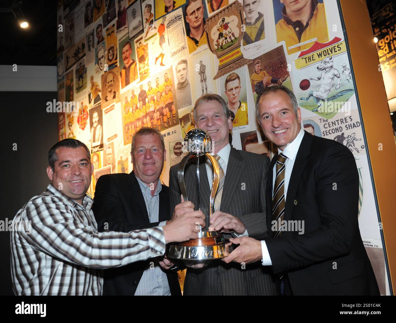 Wolverhampton Wanderers Sherpa Van trophy winners LtoR Andy Thompson ...