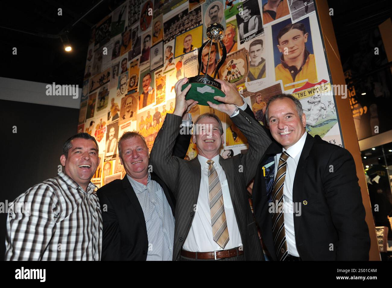 Wolverhampton Wanderers Sherpa Van trophy winners LtoR Andy Thompson ...
