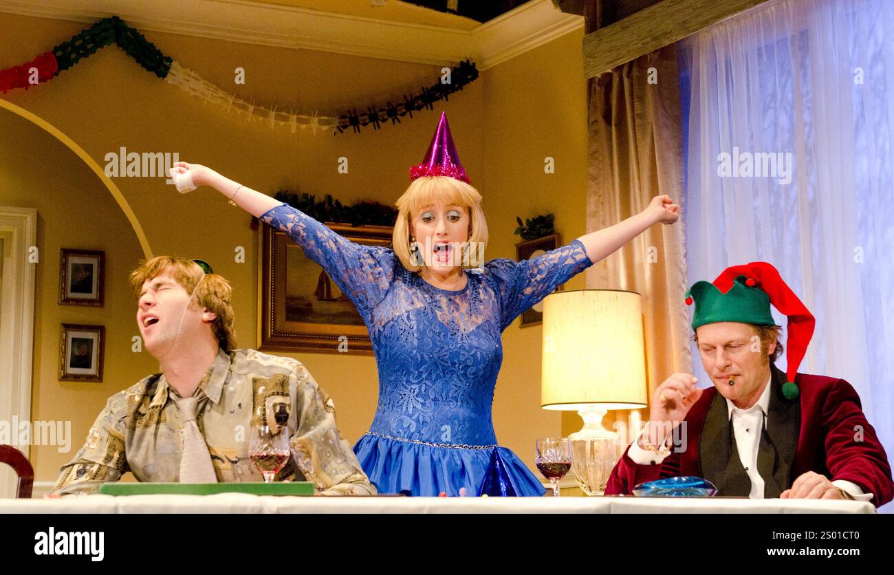 l-r: Oliver Chris (Clive), Jenna Russell (Phyllis), Neil Stuke (Neville ...