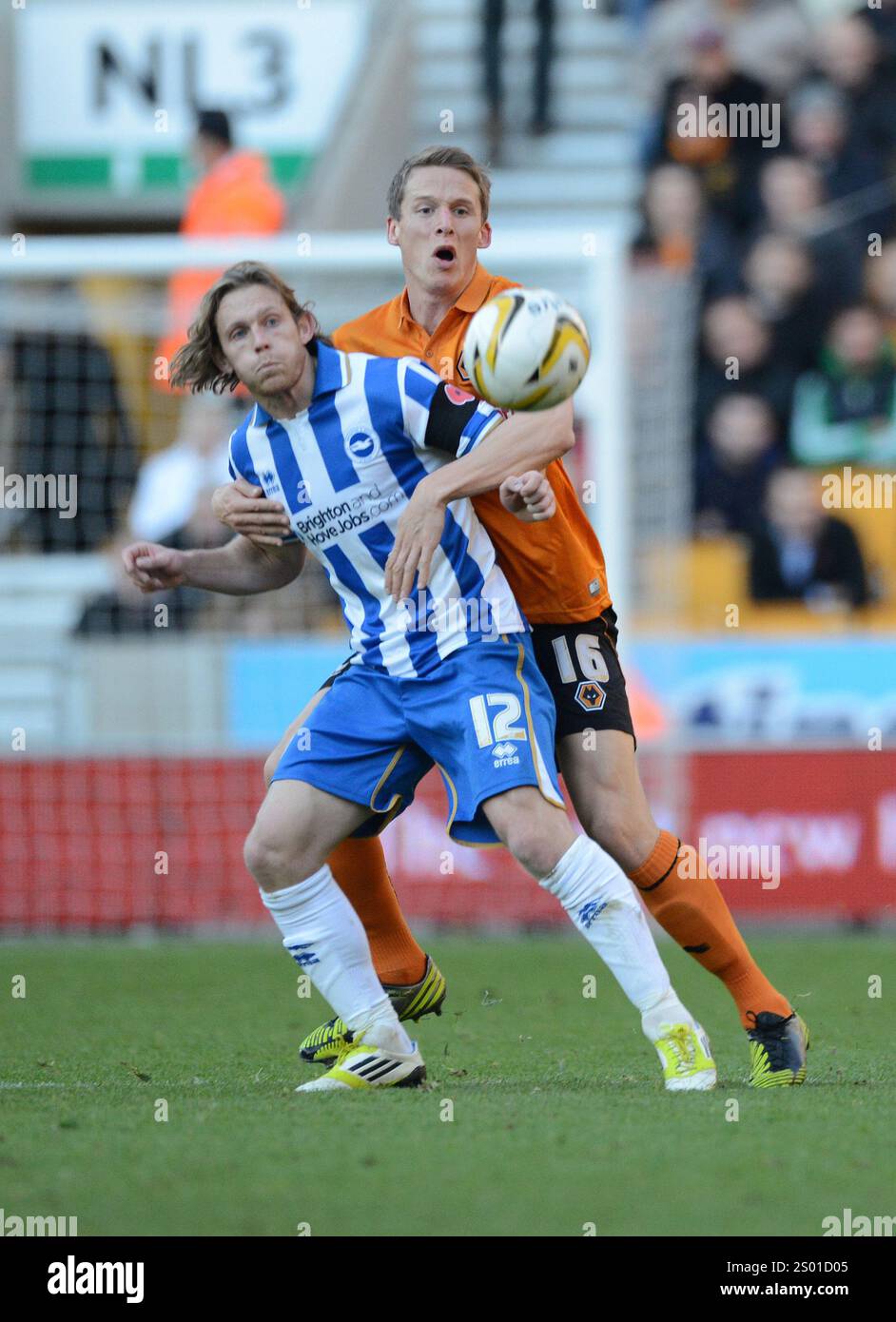 Christophe Berra of Wolverhampton Wanderers and Craig Mackail-Smith of ...