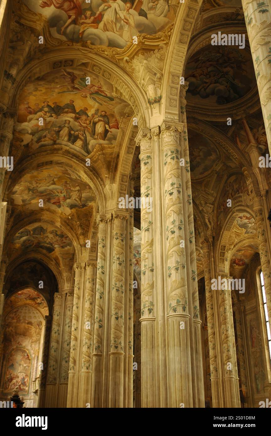 Interior of the historic cathedral of Asti, Piedmont, Italy Stock Photo ...