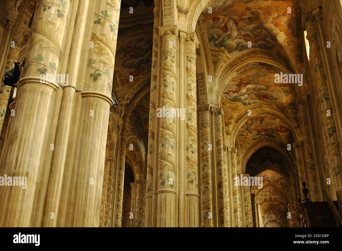 Interior of the historic cathedral of Asti, Piedmont, Italy Stock Photo ...