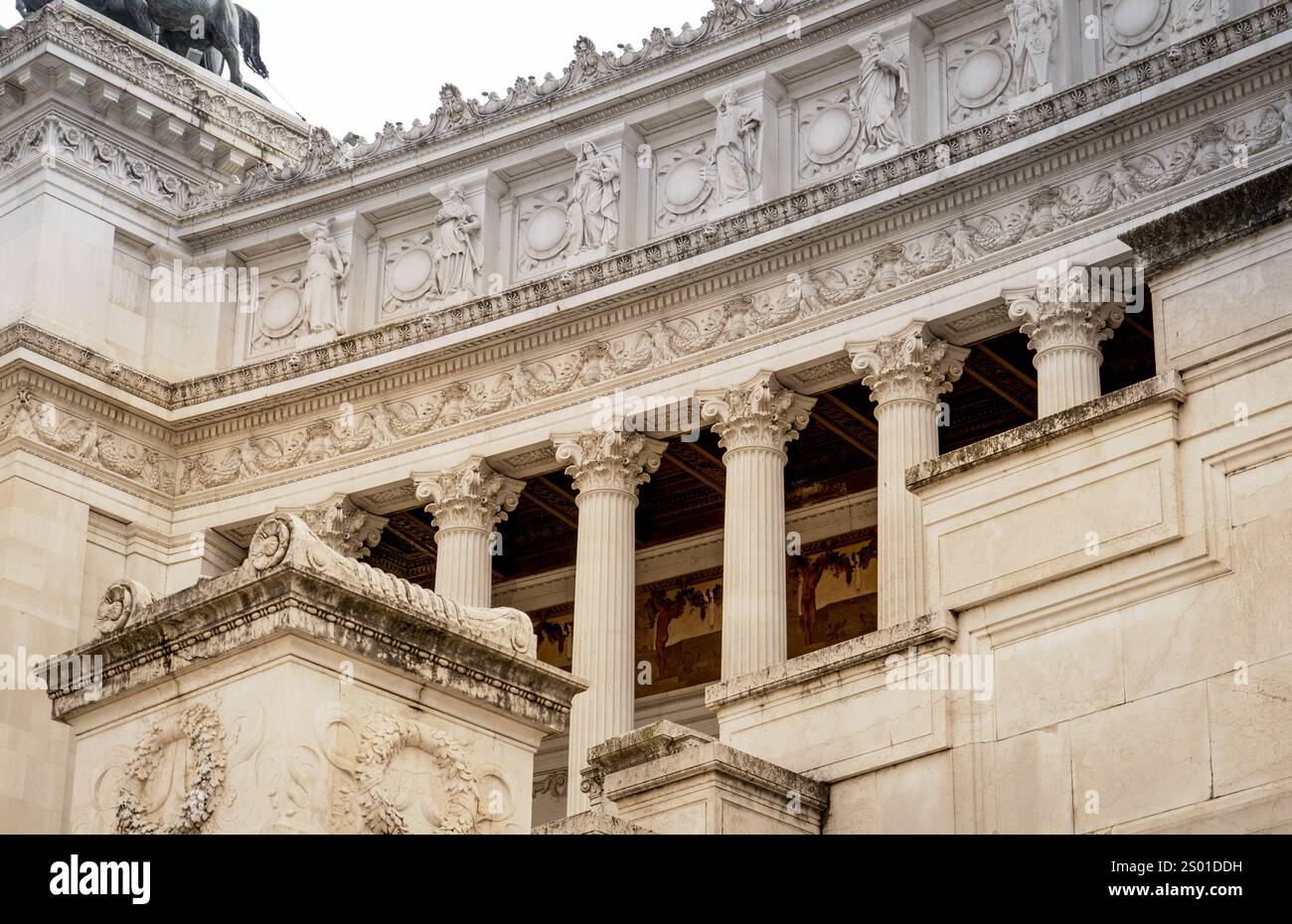 Close-up view of ornate architectural details featuring classical ...