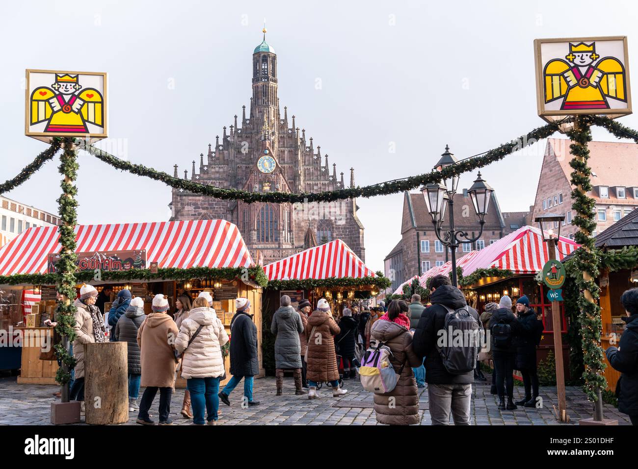 Nuremberg, Germany - December 4, 2024: Christmas Market at the famous ...