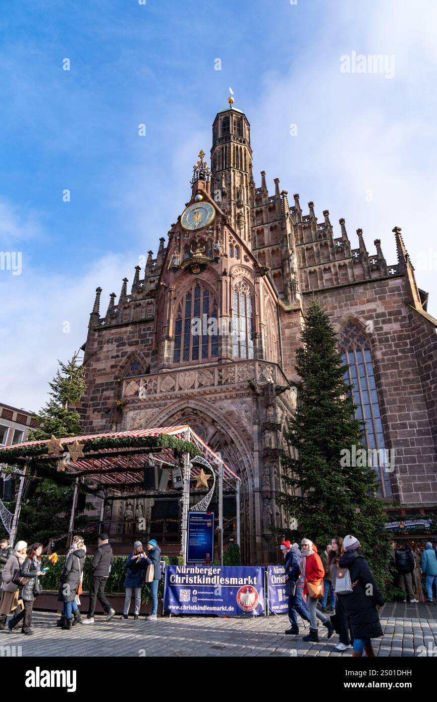 Nuremberg, Germany - December 4, 2024: Christmas Market at the famous ...