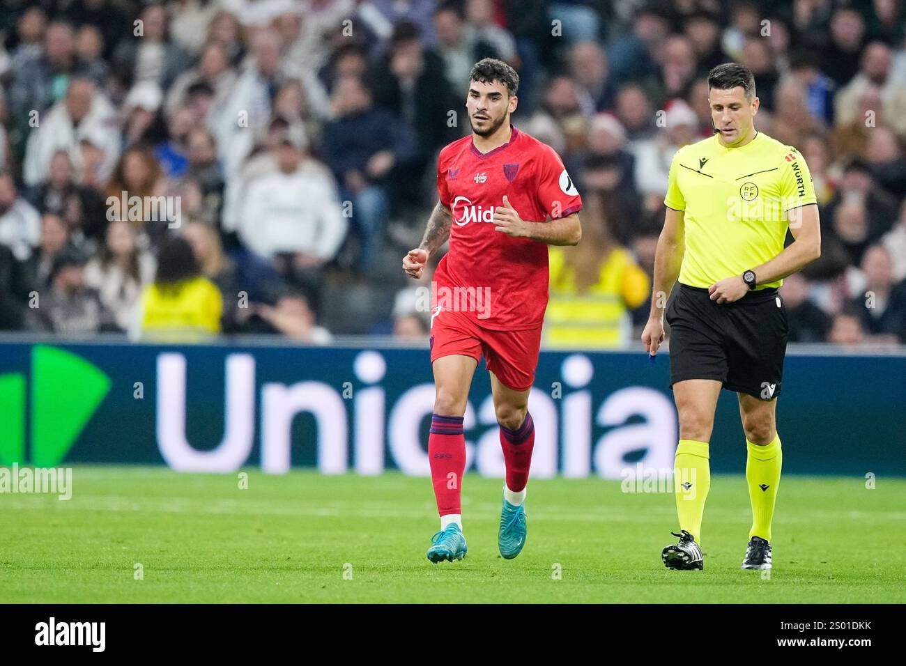 Isaac Romero of Sevilla FC celebrates a goal during the Spanish ...