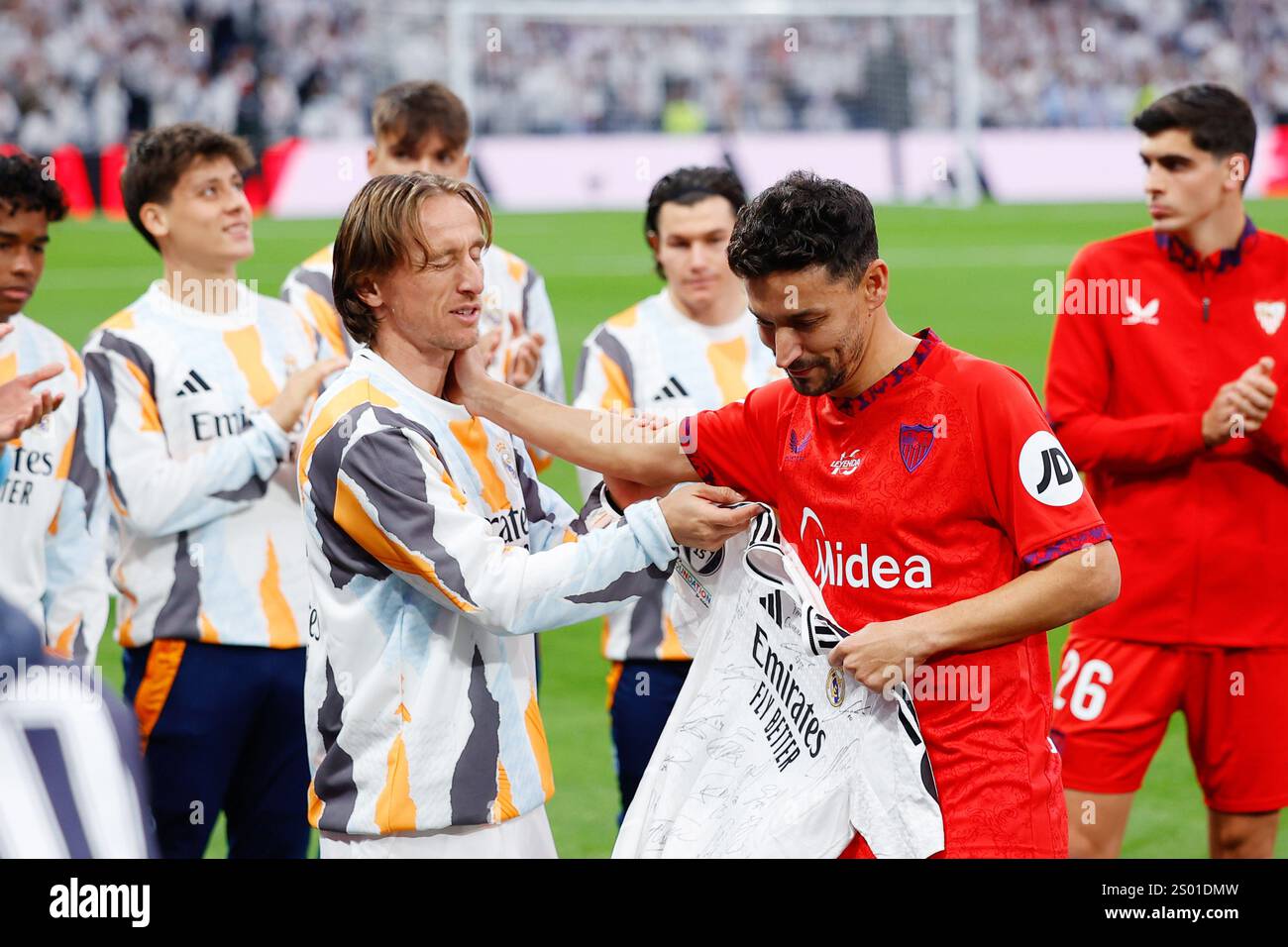 Tribute to Jesus Navas of Sevilla FC during the Spanish championship La ...