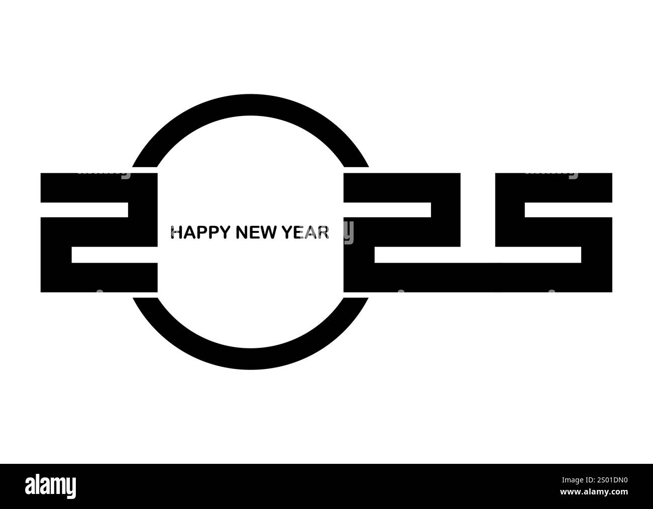 Year 2025 vector vectors Black and White Stock Photos & Images - Alamy