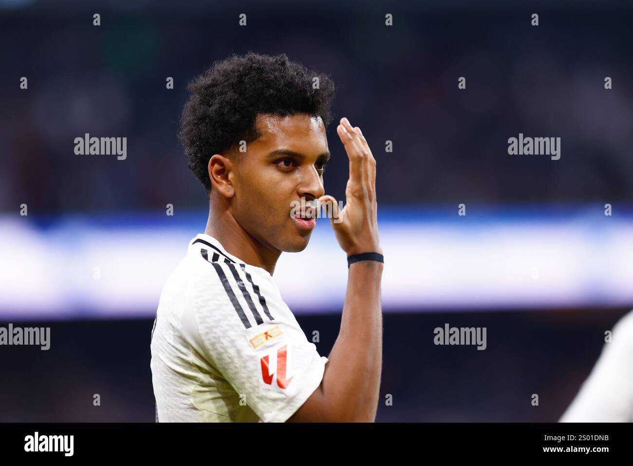 Rodrygo Goes of Real Madrid celebrates a goal during the Spanish ...