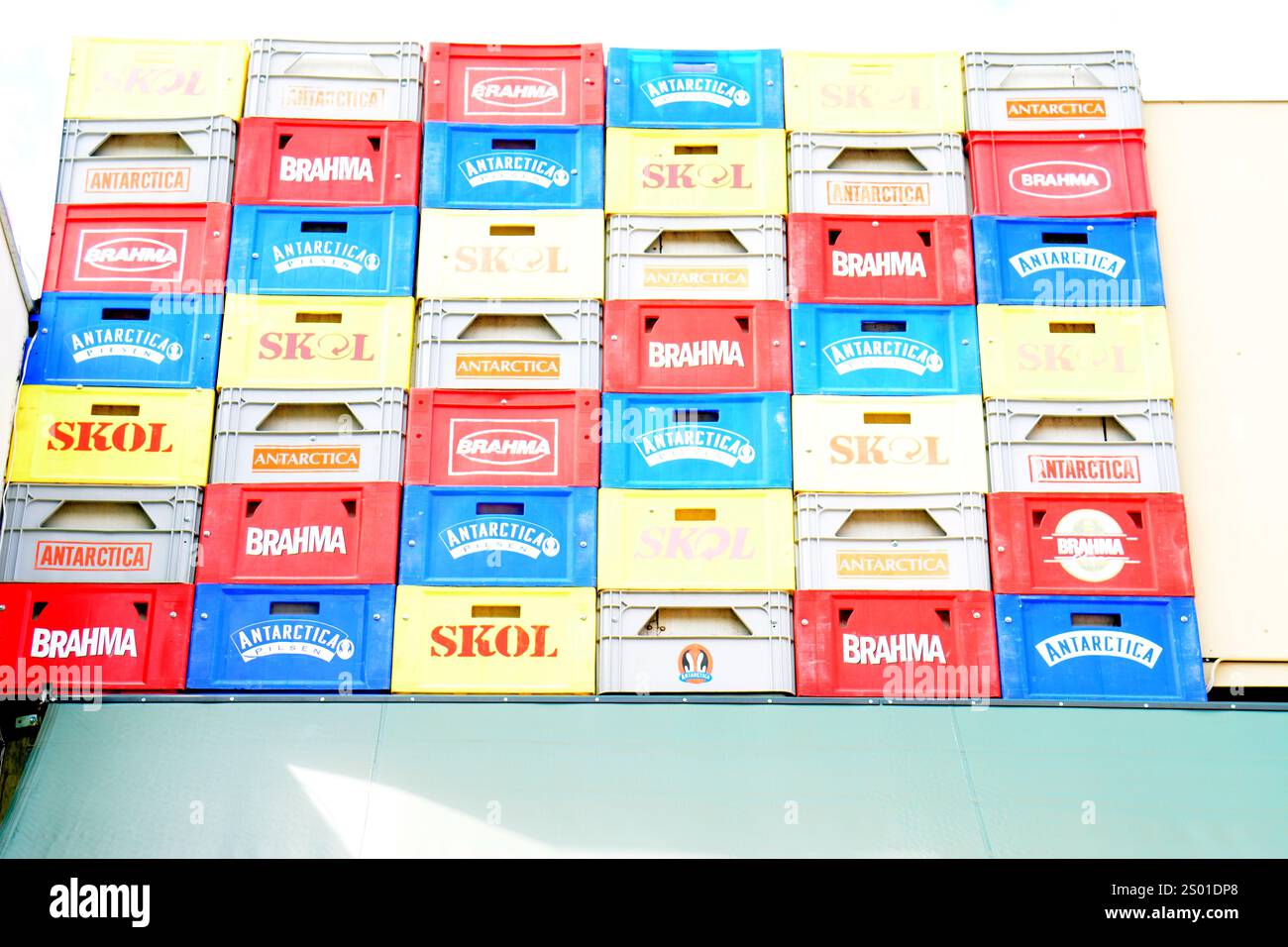 Famous beer boxes in South America Stock Photo - Alamy