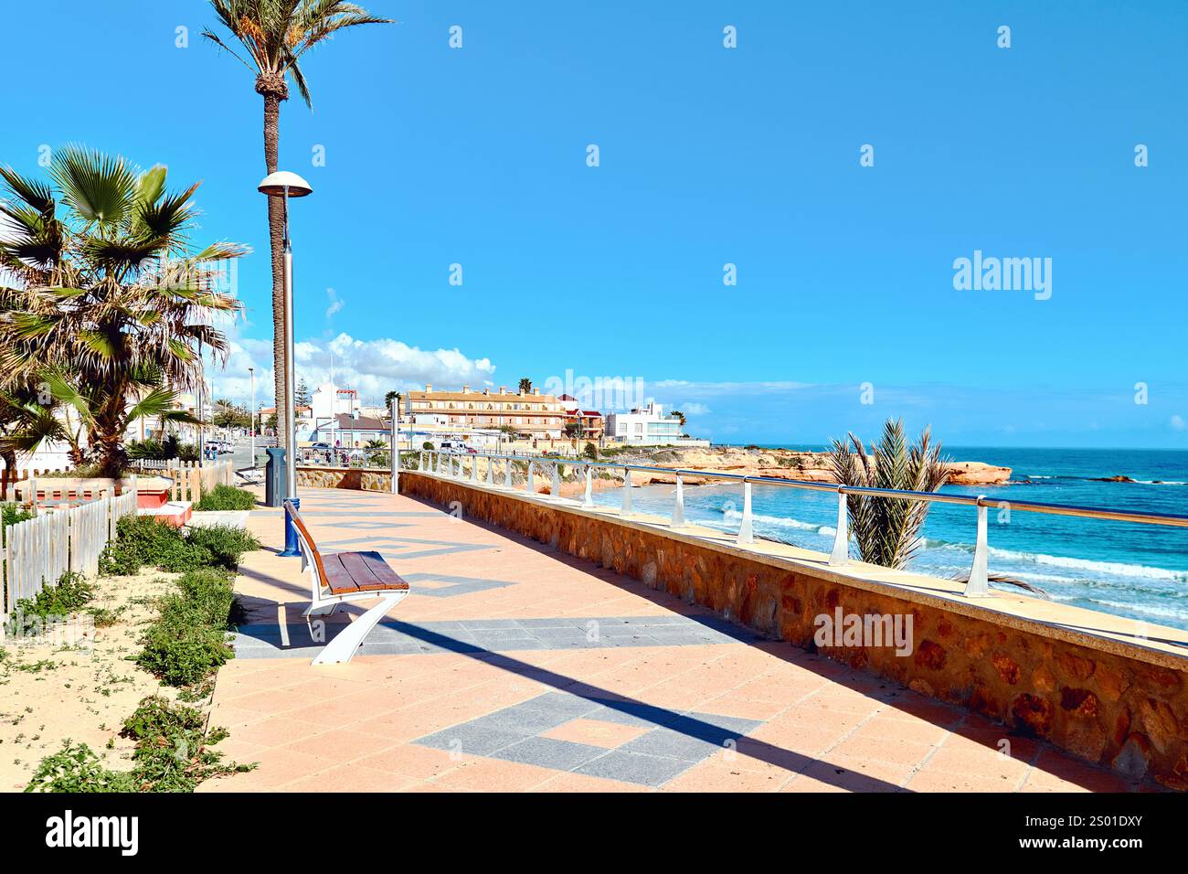 Picturesque view of Torre de la Horadada, charming coastal town in ...