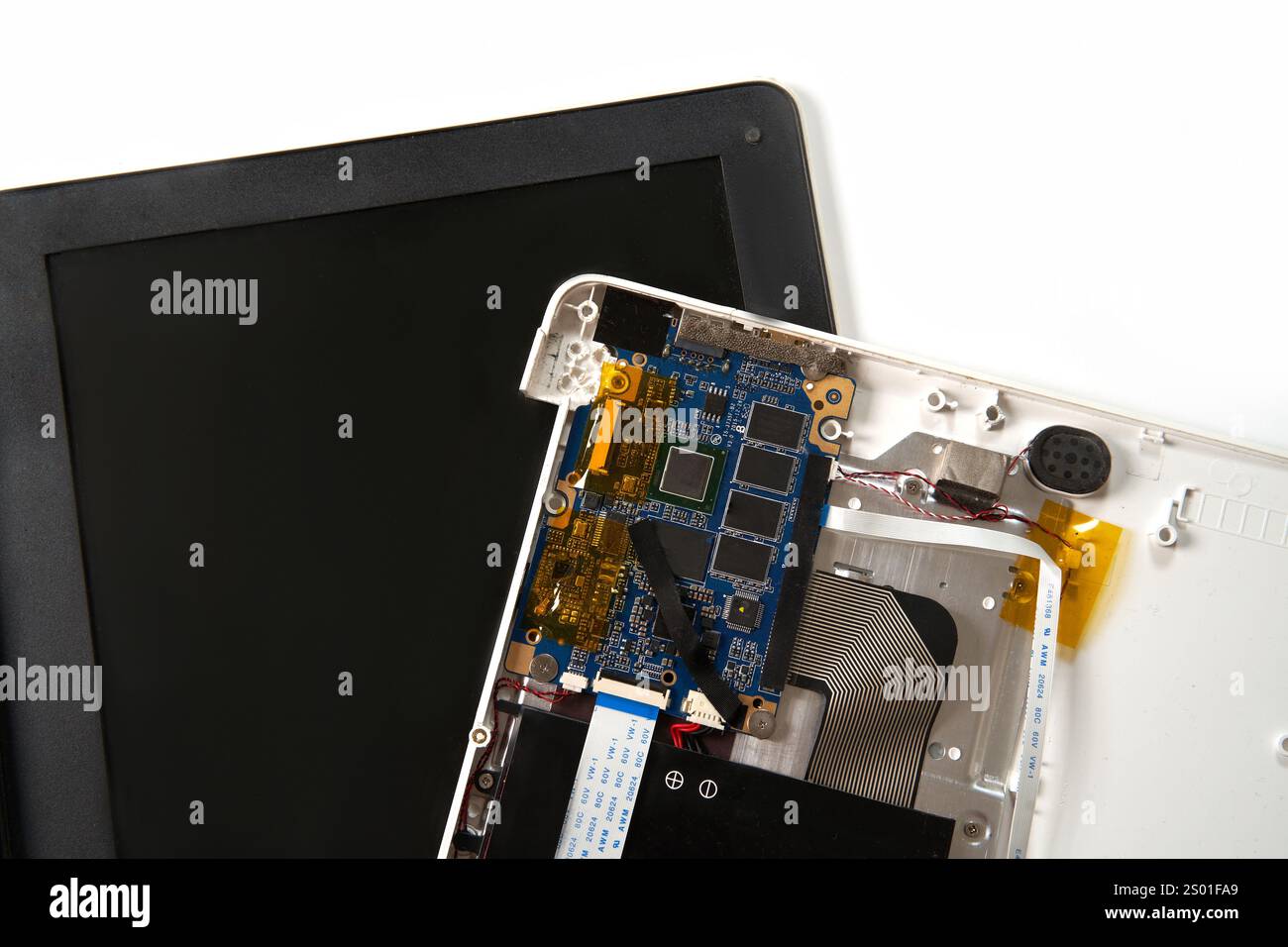 A rectangular electronic component with transparent liquid inside ...