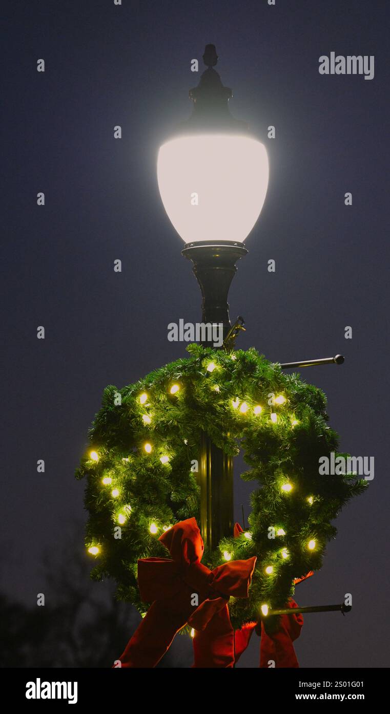 Christmas wreath in Brandon, Mississippi Stock Photo - Alamy