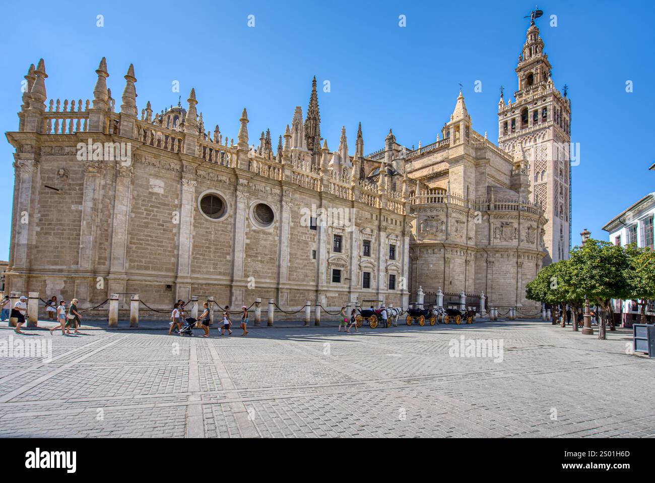 Seville, Spain - September 1, 2023: Exterior of the Cathedral of ...