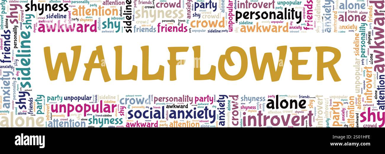 Wallflower word cloud conceptual design isolated on white background ...