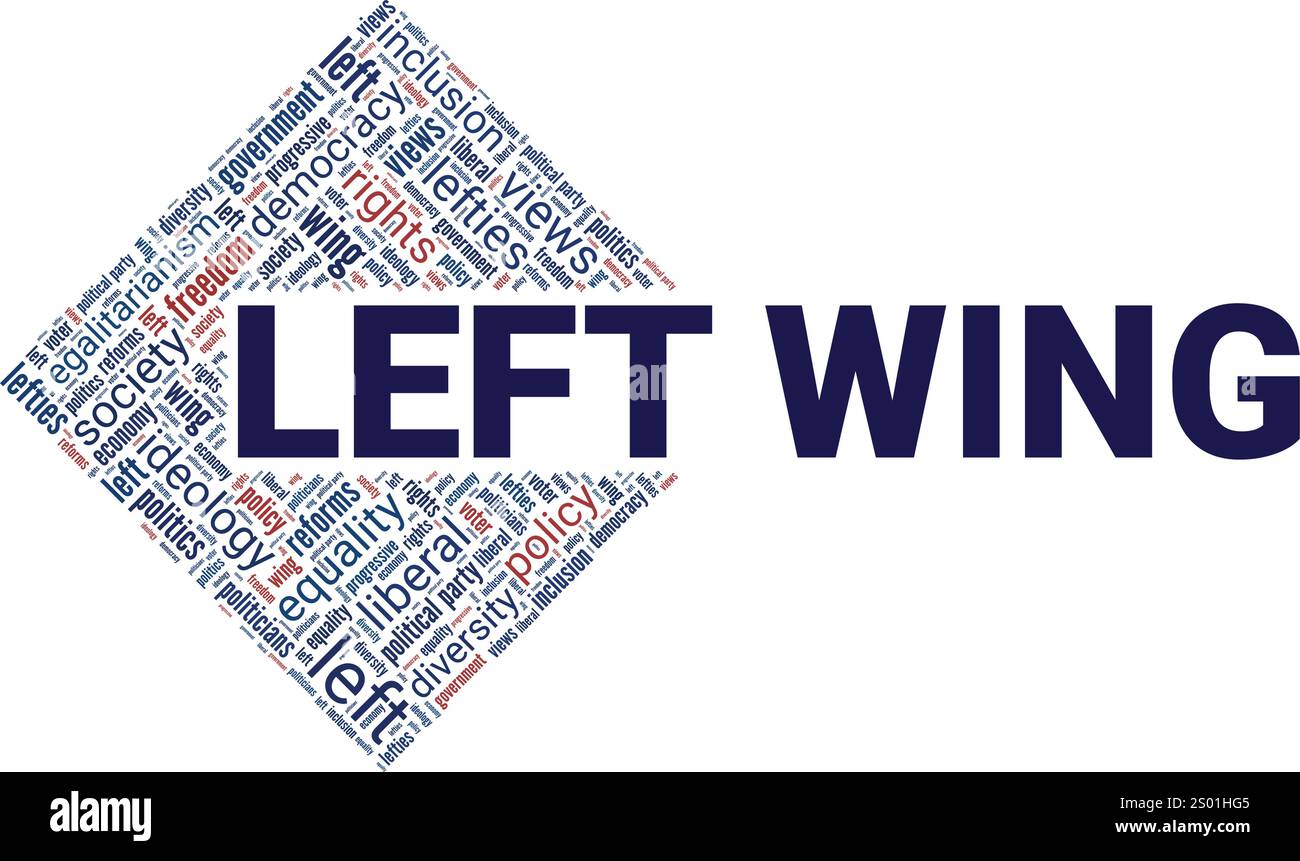 Left Wing word cloud conceptual design isolated on white background ...