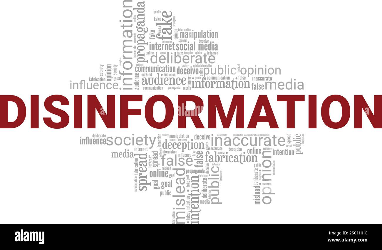 Disinformation word cloud conceptual design isolated on white ...