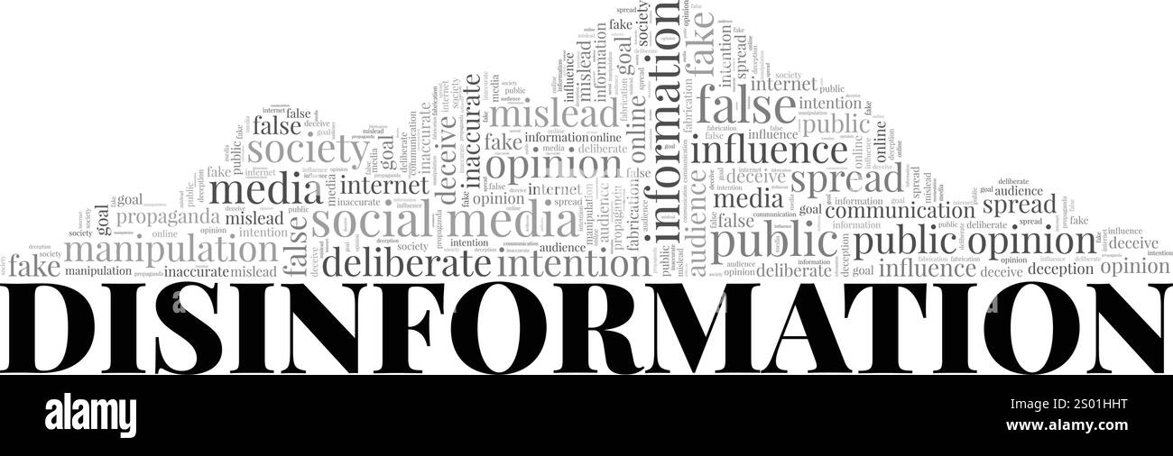 Disinformation word cloud conceptual design isolated on white ...