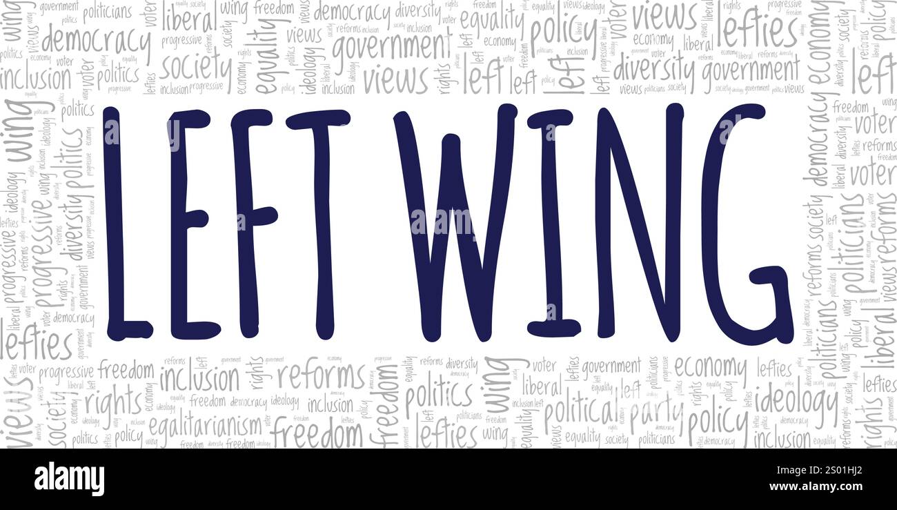 Left Wing word cloud conceptual design isolated on white background ...