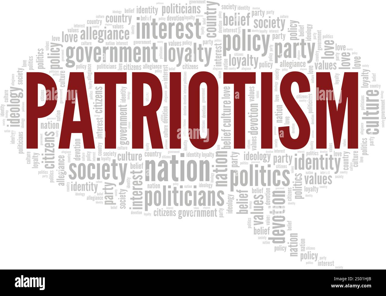 Patriotism word cloud conceptual design isolated on white background ...