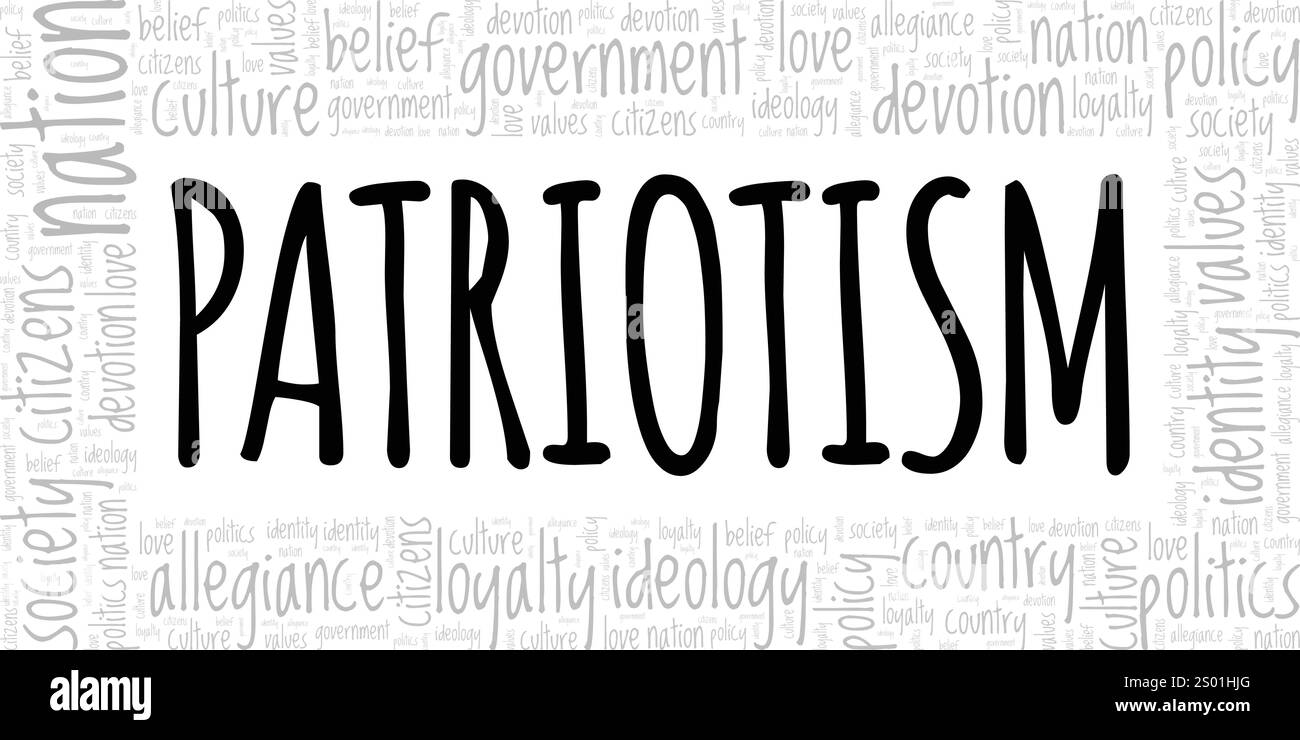 Patriotism word cloud conceptual design isolated on white background ...