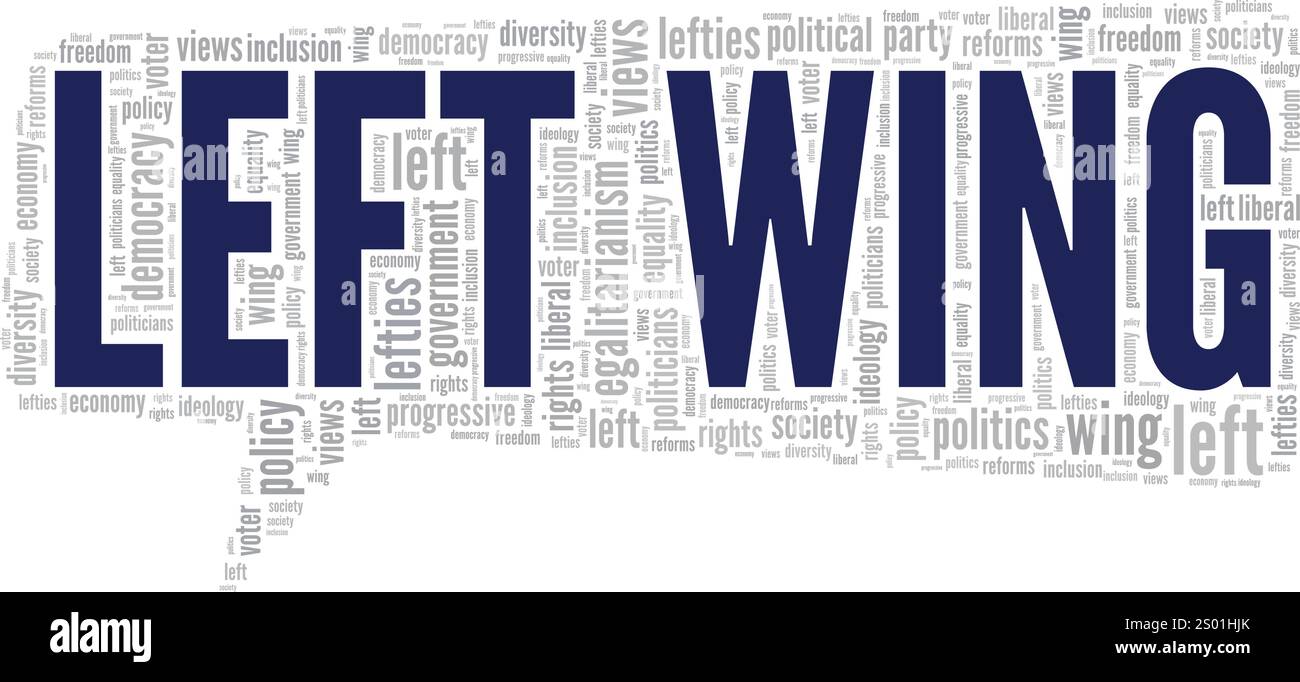 Left Wing word cloud conceptual design isolated on white background ...