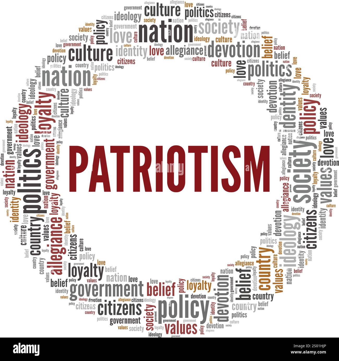 Patriotism word cloud conceptual design isolated on white background ...