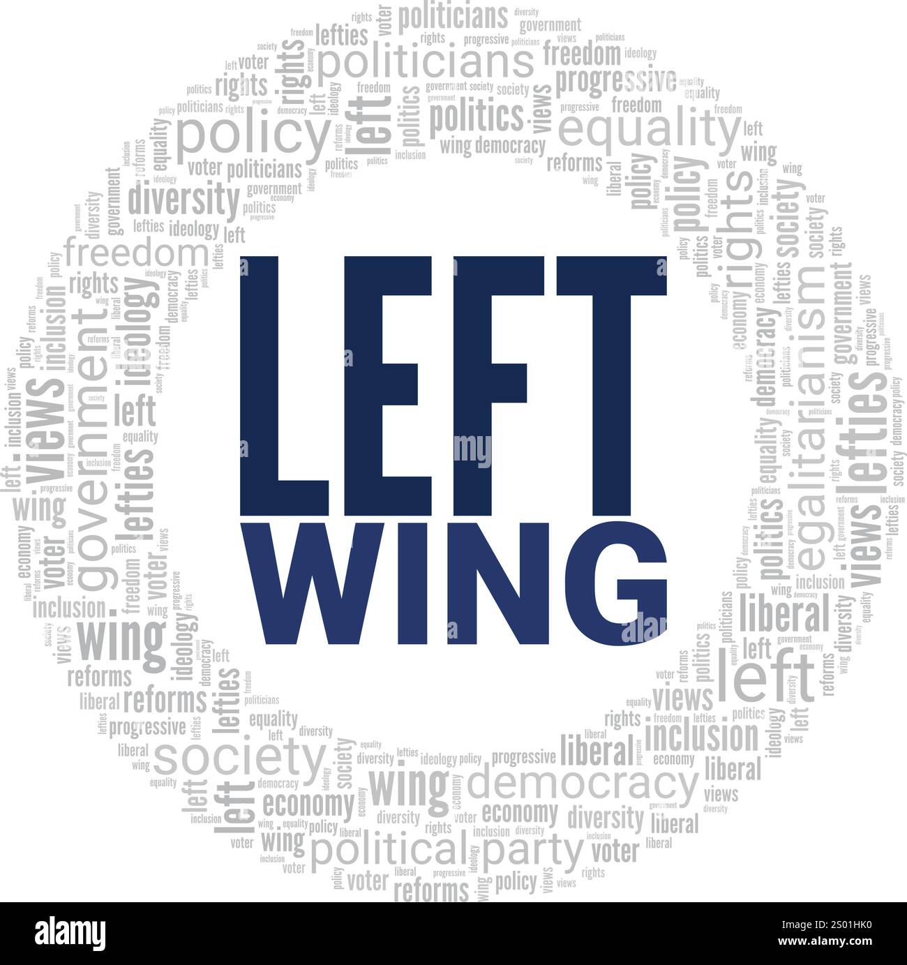 Left Wing word cloud conceptual design isolated on white background ...
