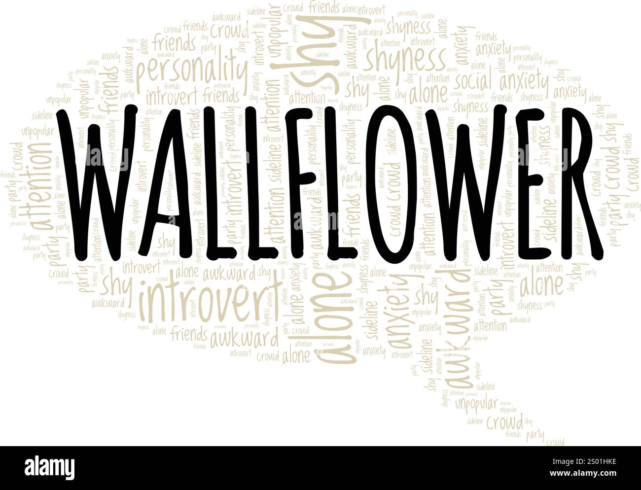 Wallflower word cloud conceptual design isolated on white background ...