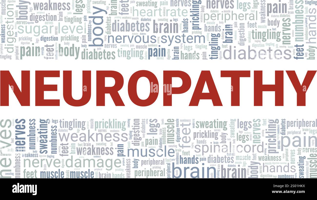 Neuropathy word cloud conceptual design isolated on white background ...