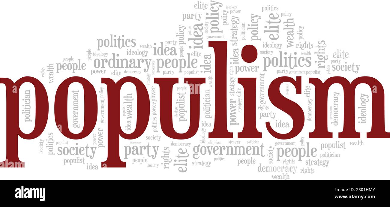 Populism word cloud conceptual design isolated on white background ...