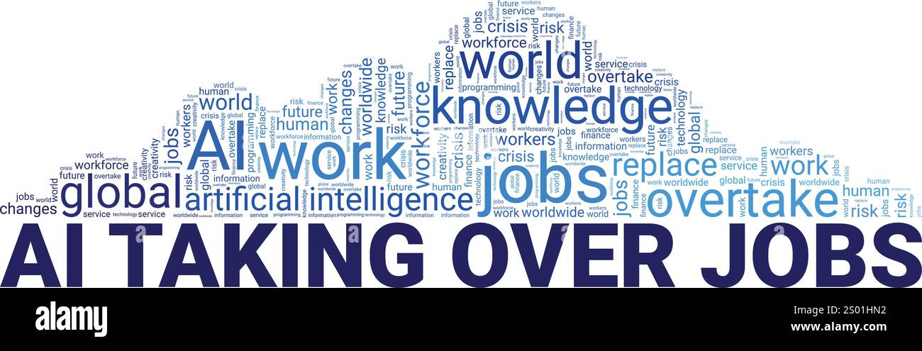 AI Artificial Intelligence Taking Over Jobs word cloud conceptual ...