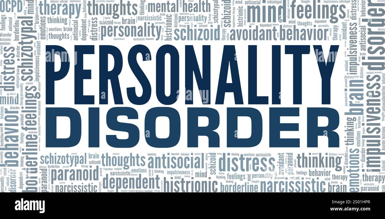 Personality Disorder word cloud conceptual design isolated on white ...