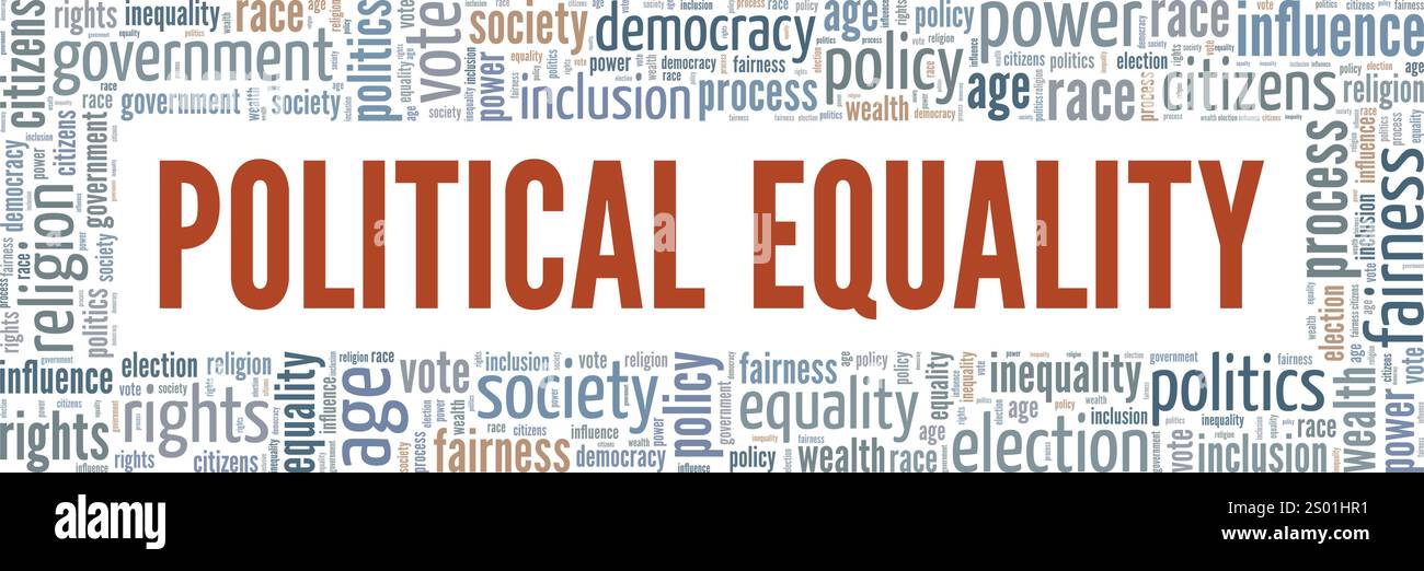 Political Equality word cloud conceptual design isolated on white ...