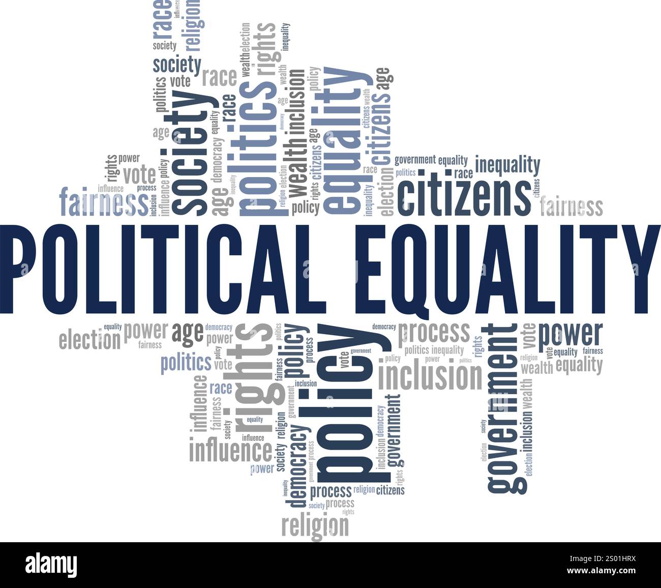 Political Equality word cloud conceptual design isolated on white ...