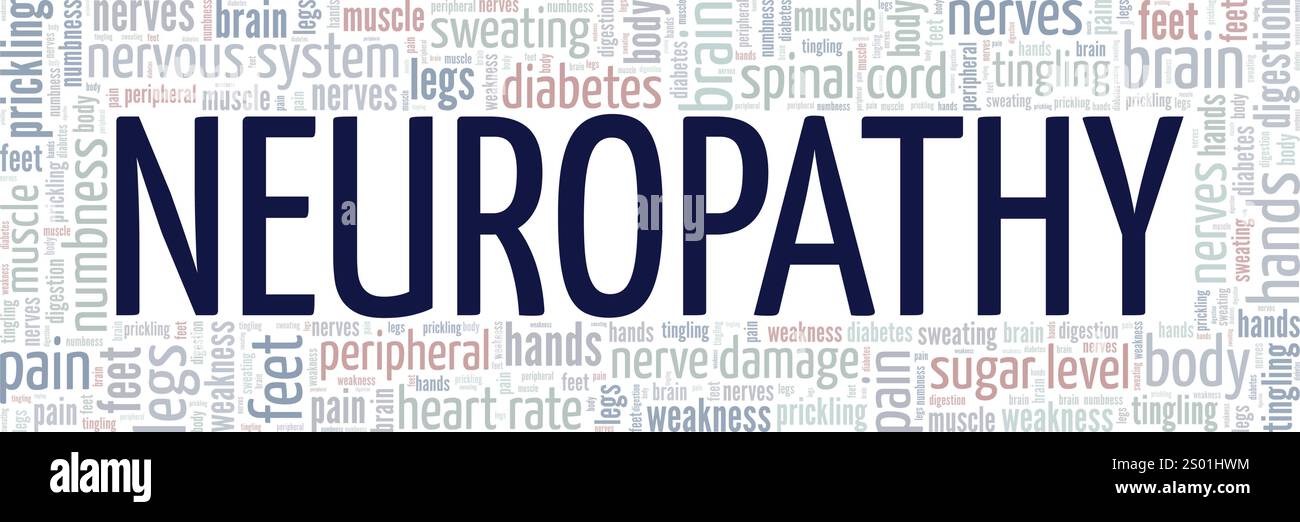 Neuropathy word cloud conceptual design isolated on white background ...