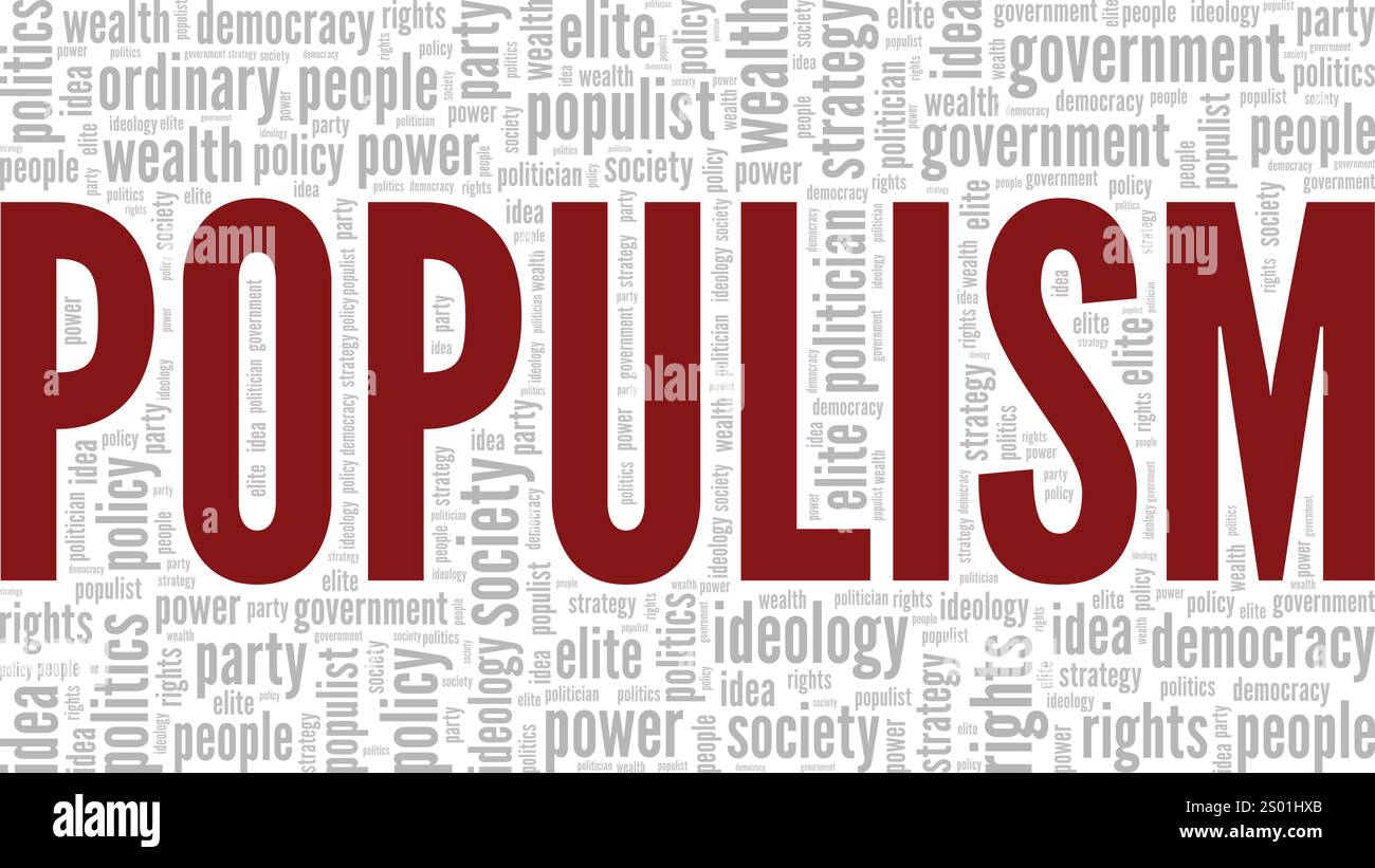 Populism word cloud conceptual design isolated on white background ...