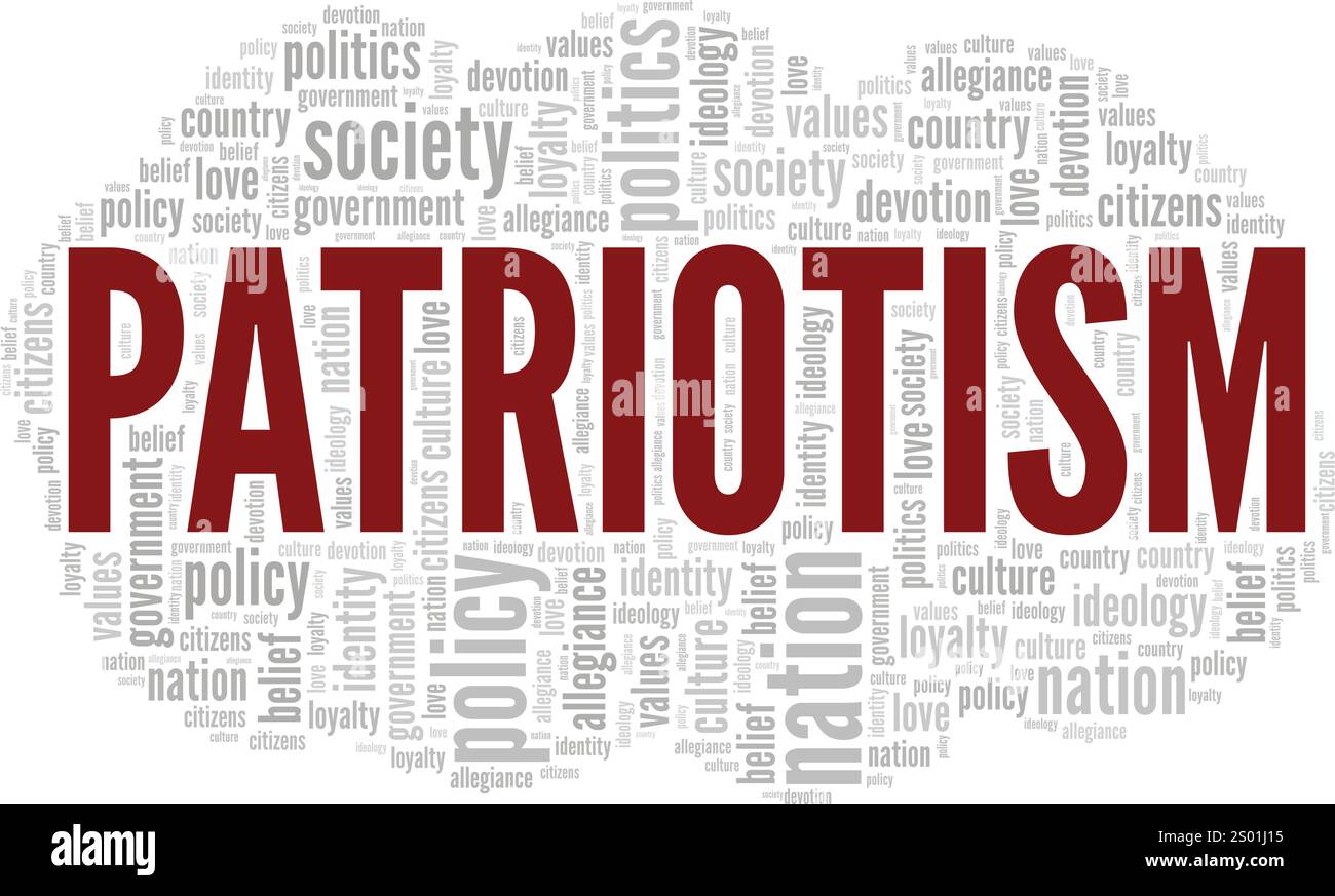 Patriotism word cloud conceptual design isolated on white background ...