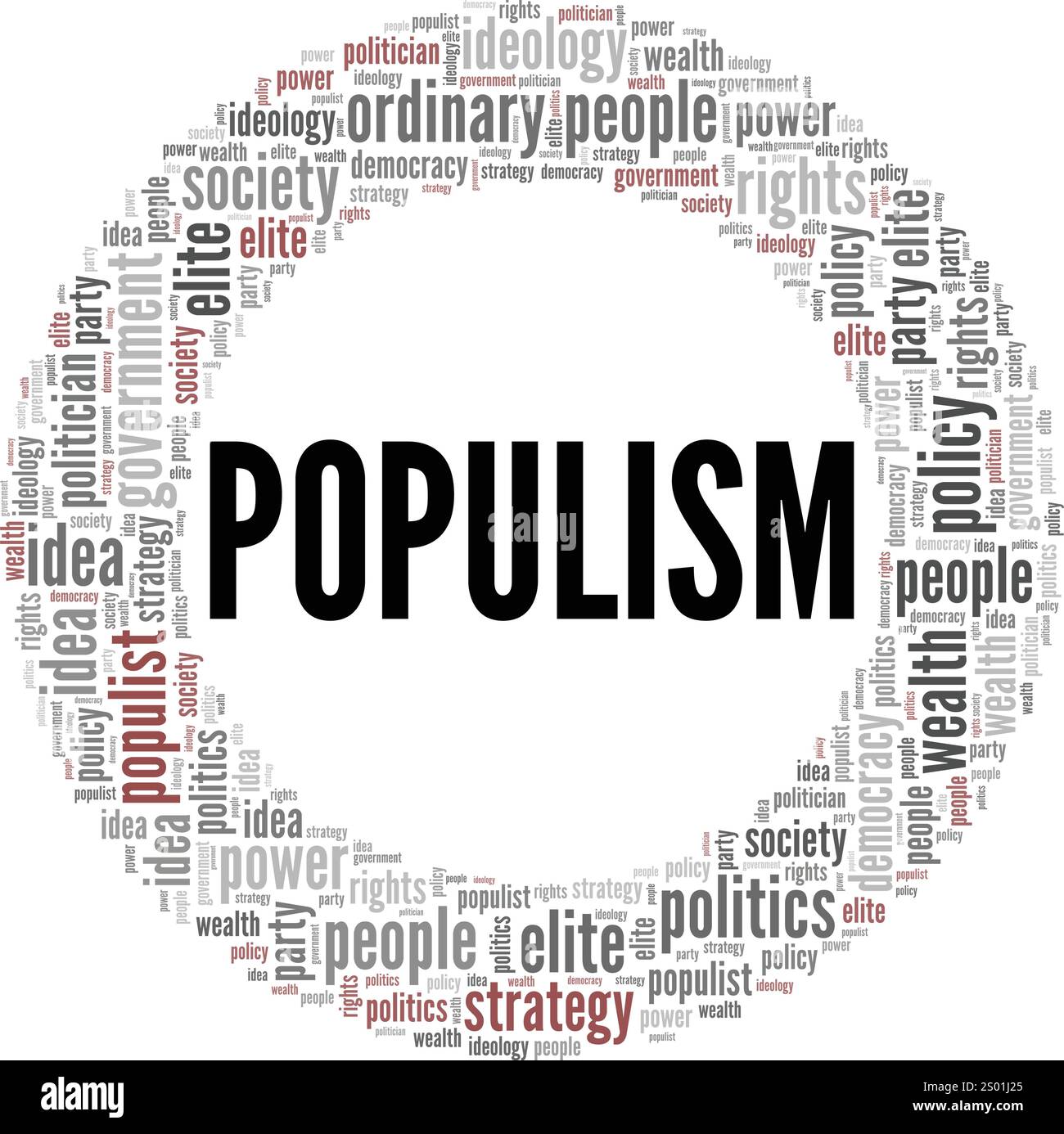 Populism word cloud conceptual design isolated on white background ...