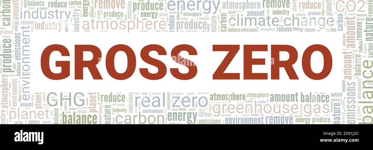 Gross Zero word cloud conceptual design isolated on white background ...
