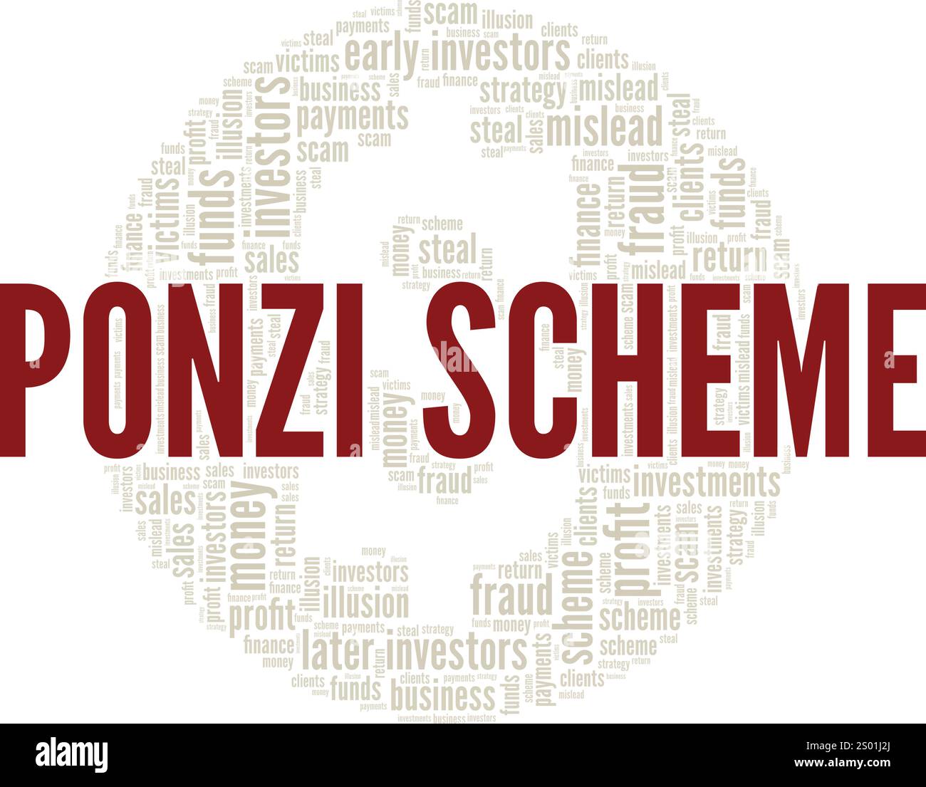 Ponzi Scheme word cloud conceptual design isolated on white background ...