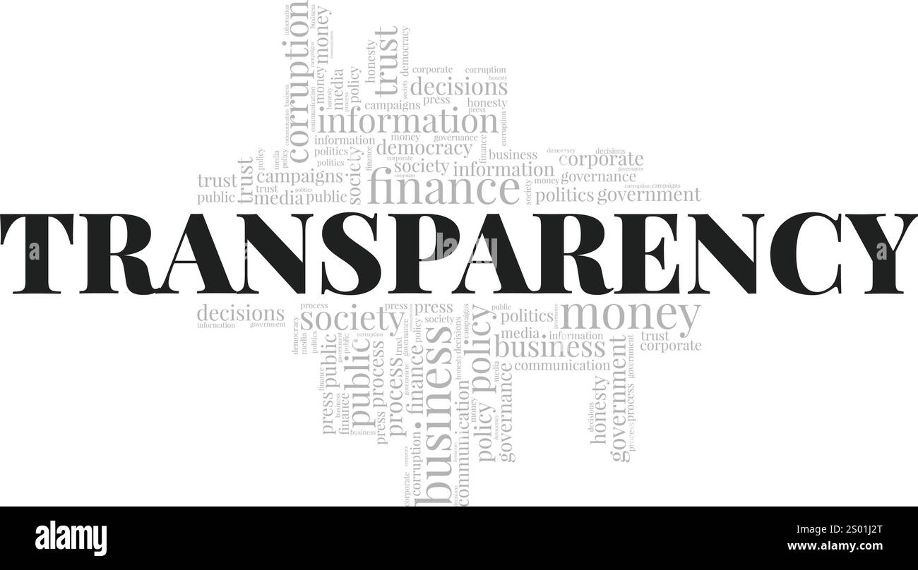 Transparency word cloud conceptual design isolated on white background ...