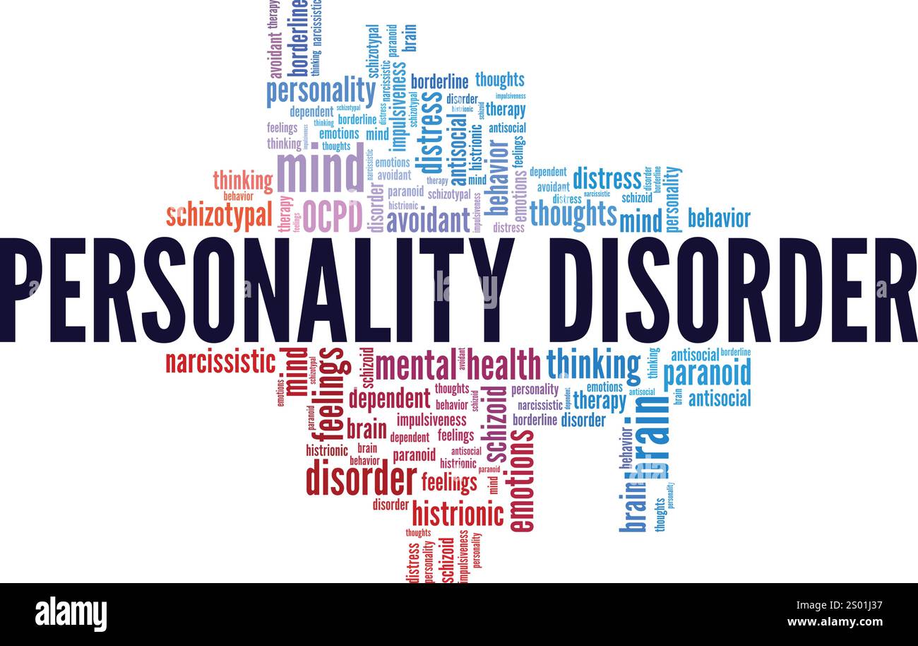 Personality Disorder word cloud conceptual design isolated on white ...