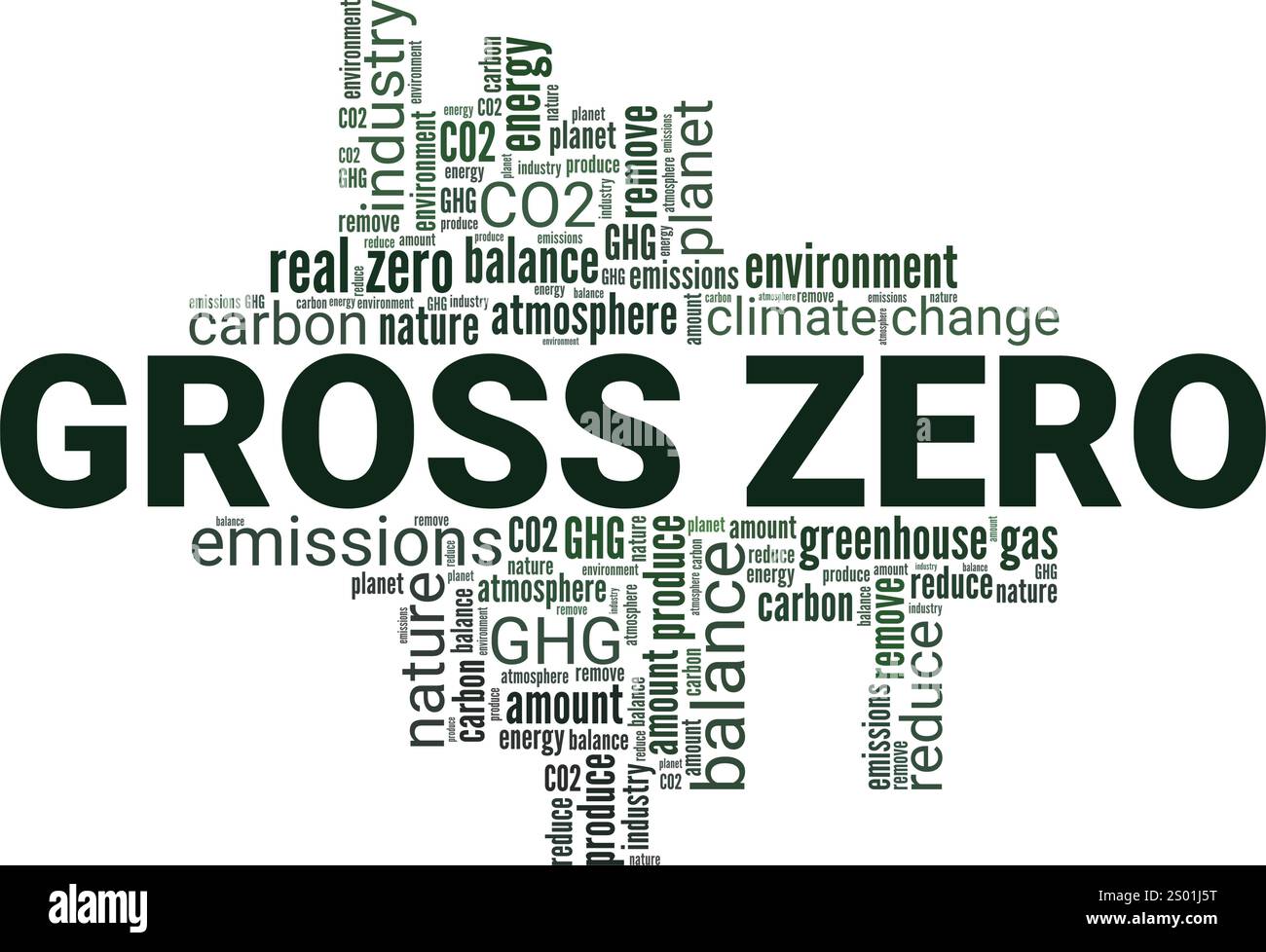 Gross Zero word cloud conceptual design isolated on white background ...